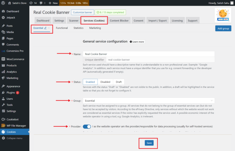 Real Cookie Banner Setup with Conversios Plugin for WordPress