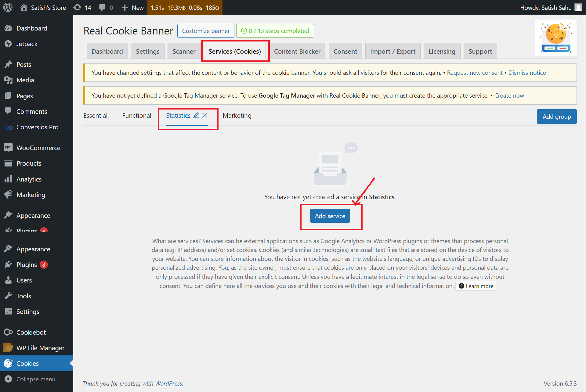 Real Cookie Banner Setup with Conversios Plugin for WordPress